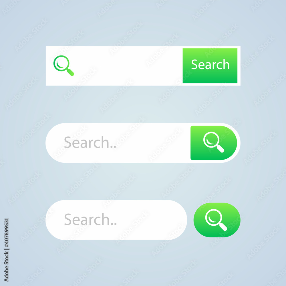 Search bar vector design element. Set of search bar boxes. user interface (UI) elements. Vector ...