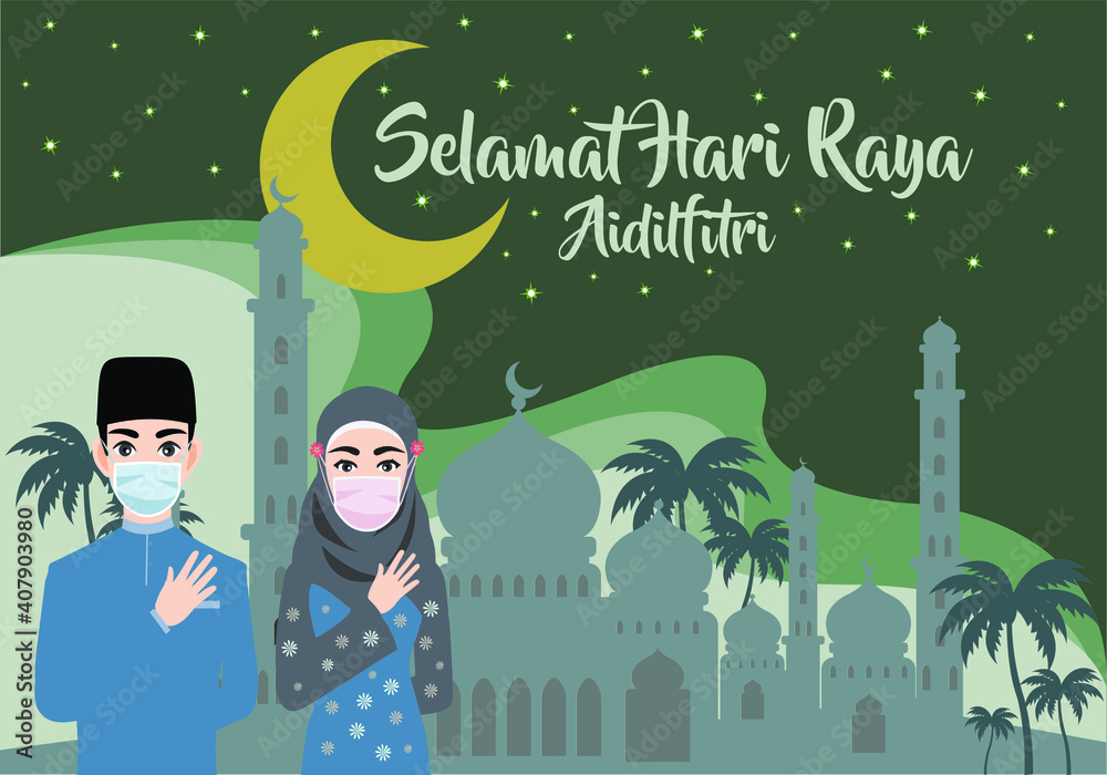 Hari Raya Aidilfitri (Malay text) is an important religious holiday ...