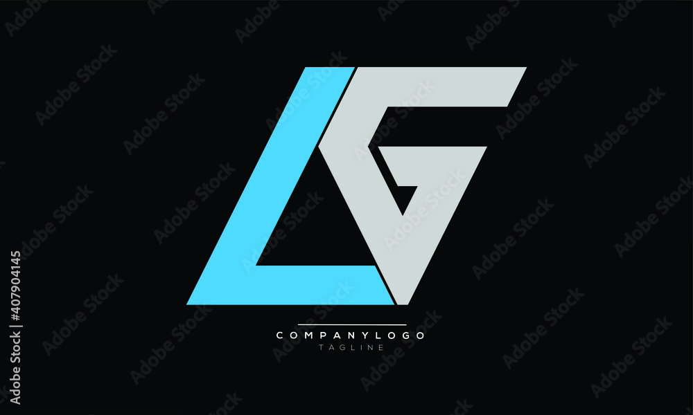 LG icon monogram letter text alphabet logo design Stock Vector | Adobe ...