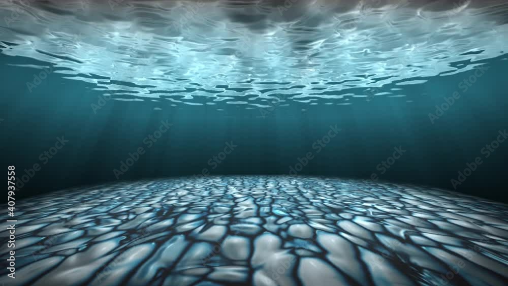 Realistic ocean water animation with ray penetration Stock ビデオ | Adobe ...