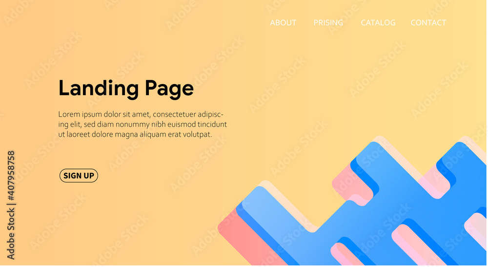 Modern website layout. Business background. Stock Vector | Adobe Stock