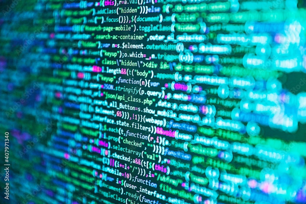 Internet app development and design. RNN Neural Network source code. Shallow Depth of Field ...