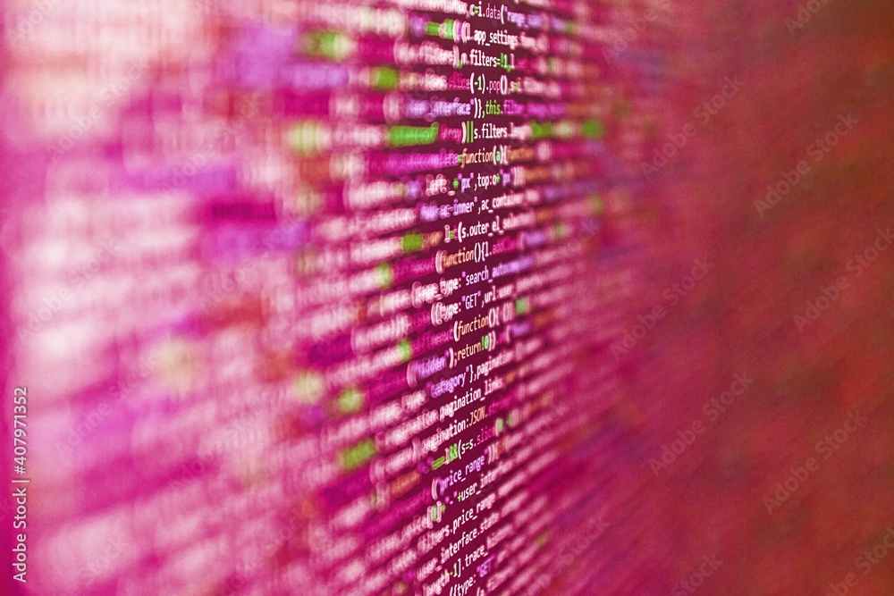 Programmer Developer Screen Programming Code Screen Of Software Developer Javascript Code In