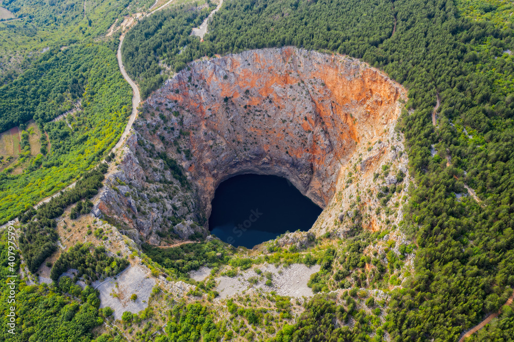 Red Lake (Croatian: Crveno jezero) is a collapse doline (collapse ...