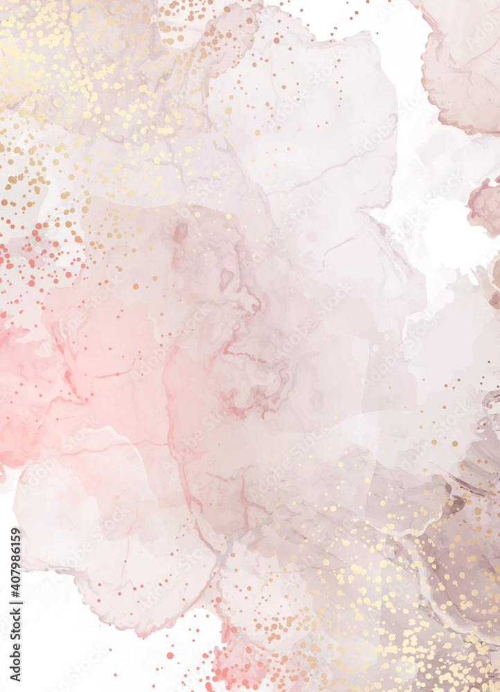 Gold border. Sparkling gem. Natural stone.Trendy wedding invitation ...