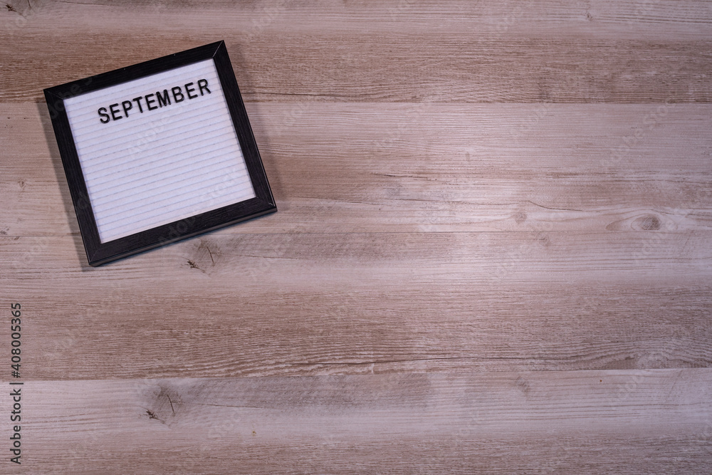 Months of the year on a sign with copy space Stock Photo | Adobe Stock