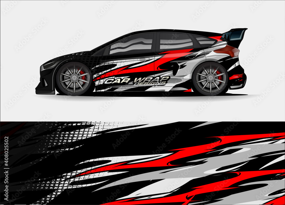 car decal design vector. abstract background for vehicle vinyl wrap ...