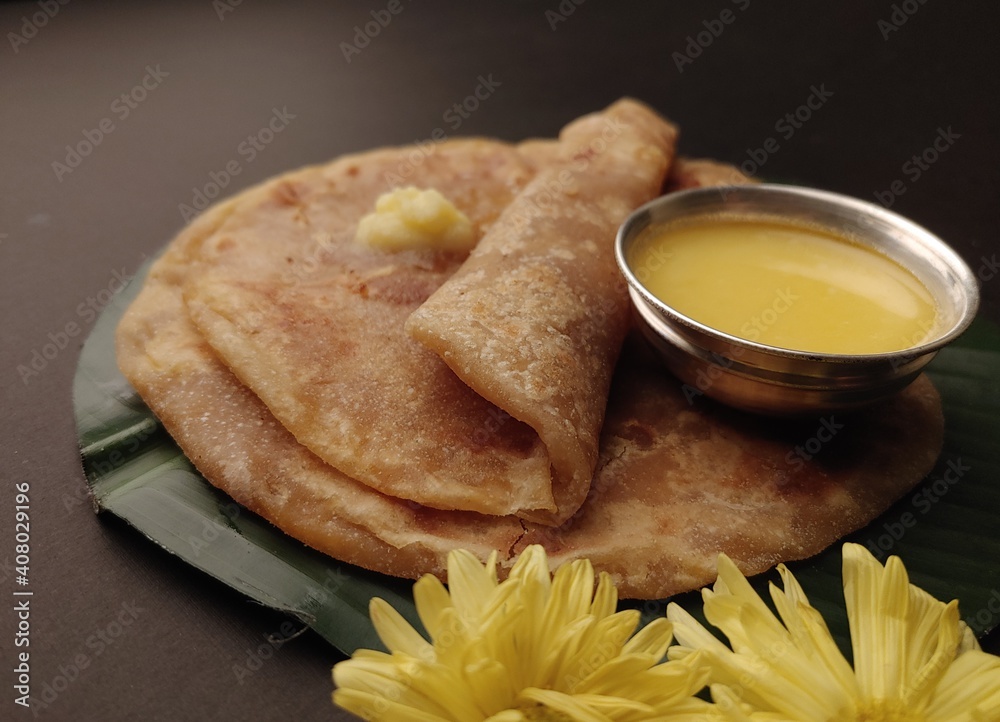 Puran Poli, also known as Holige, is an Indian sweet flatbread from ...
