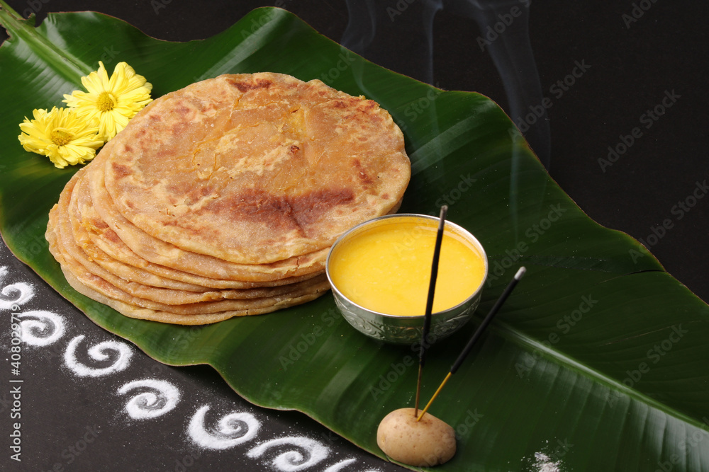 Puran Poli, also known as Holige, is an Indian sweet flatbread from ...