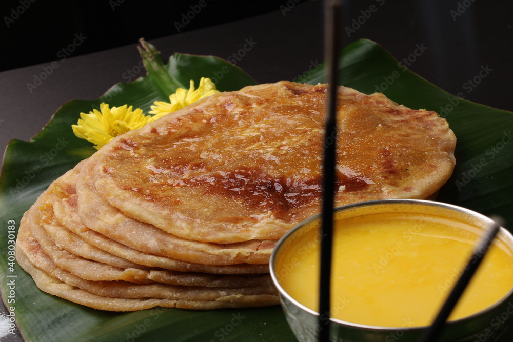 Puran Poli, also known as Holige, is an Indian sweet flatbread from ...