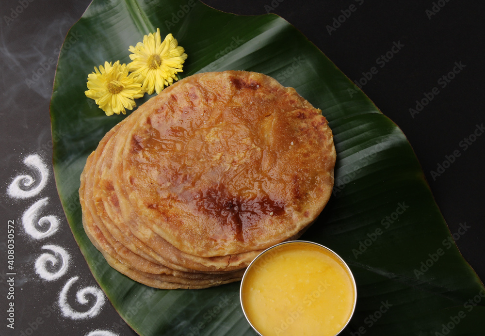 Puran Poli, also known as Holige, is an Indian sweet flatbread from ...