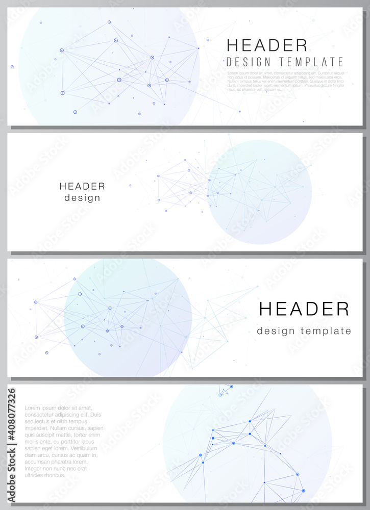Vector layout of headers, banner templates for website footer design ...