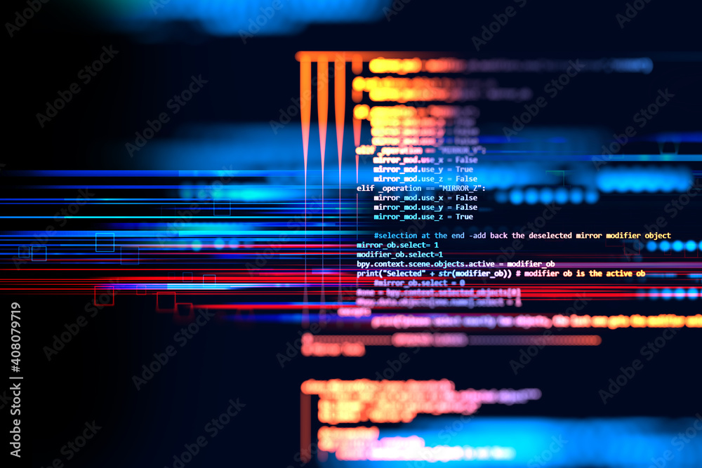 Programming code abstract technology background of software developer ...