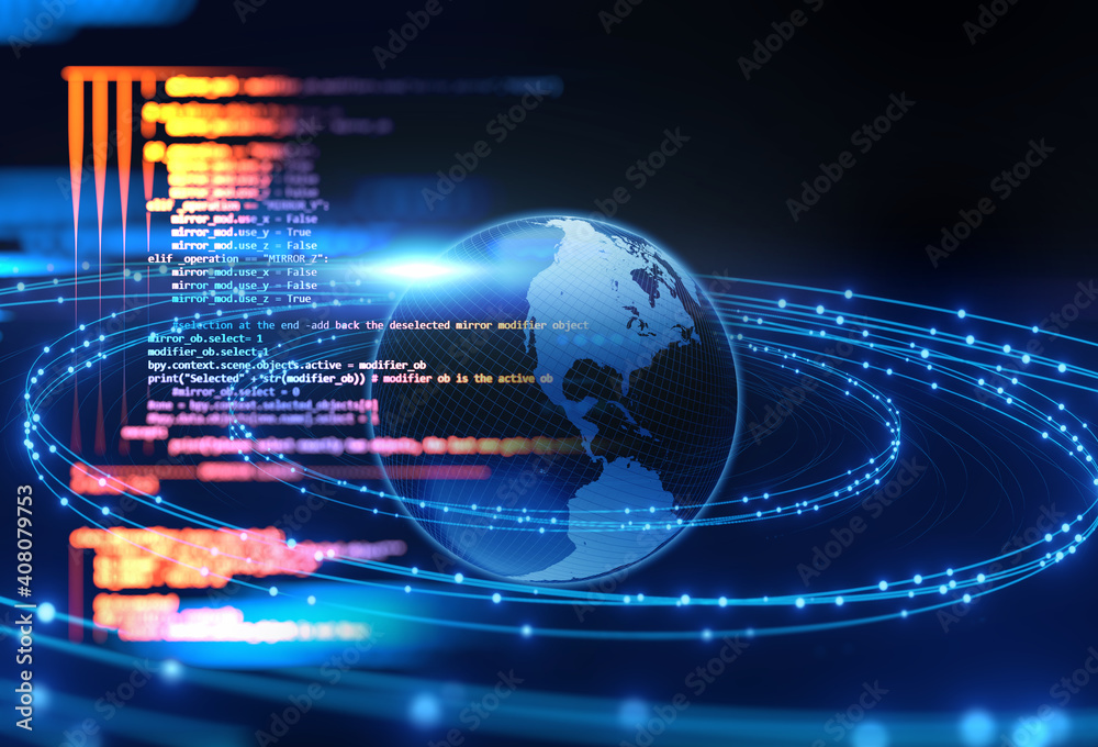 Programming code abstract technology background of software developer ...