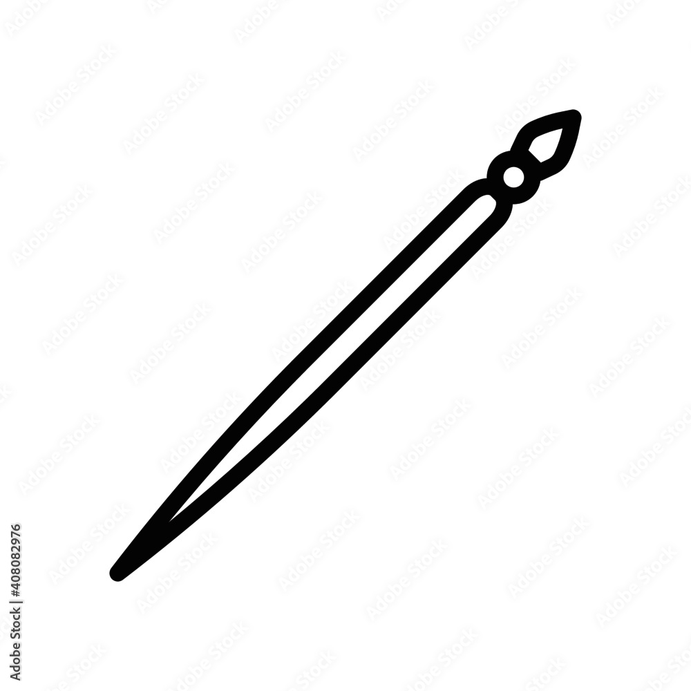 line icon kalam al pointing device, quran vector illustration Stock ...