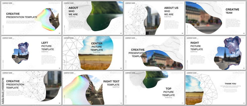 Presentation design vector templates, multipurpose template for ...