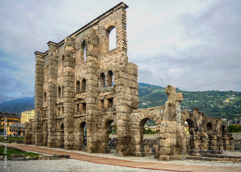 In 25 BC. E. in the valley of Aosta, the Romans defeated the warlike ...