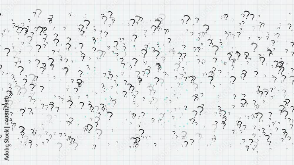Hand drawn set of doodle question marks. 2D hand drawn animation to ...