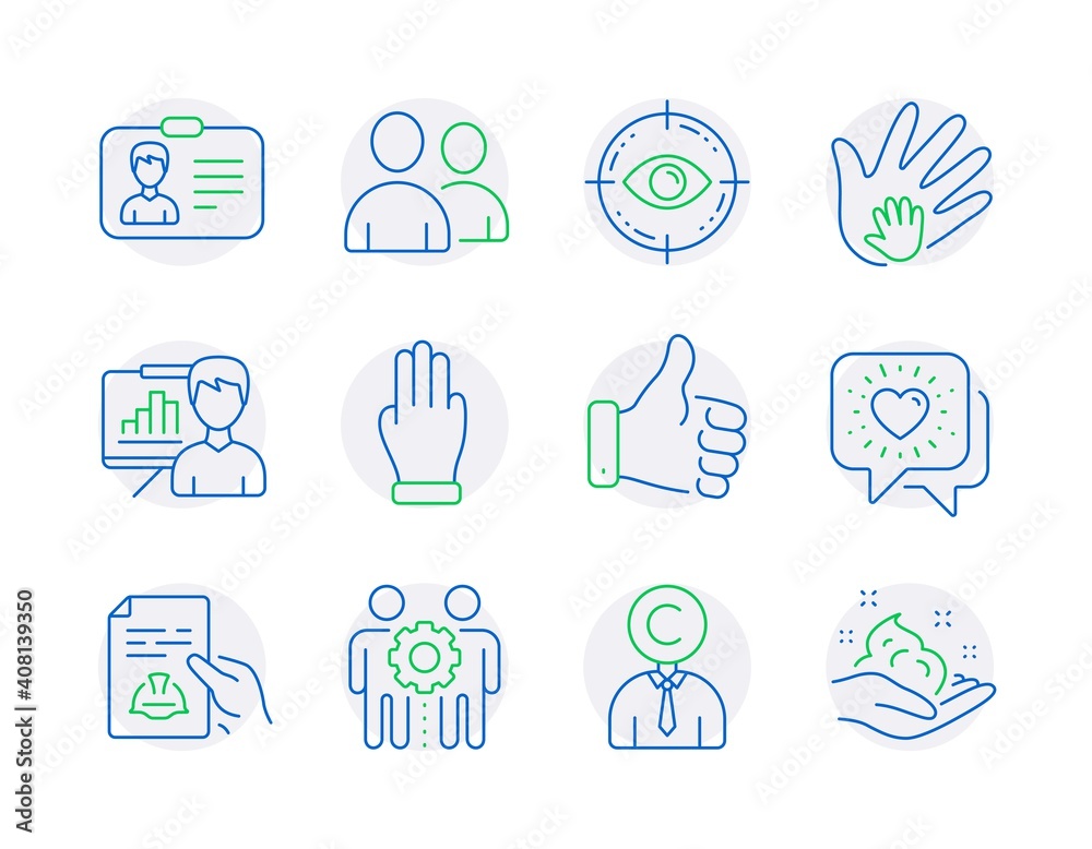 People icons set. Included icon as Three fingers, Technical ...