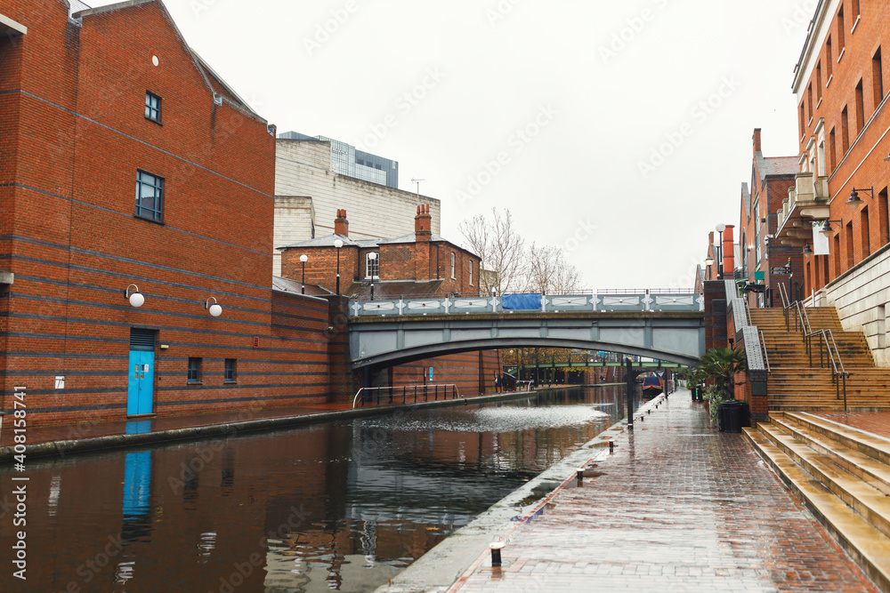 Two man taking short walk around central Birmingham exploring city's ...