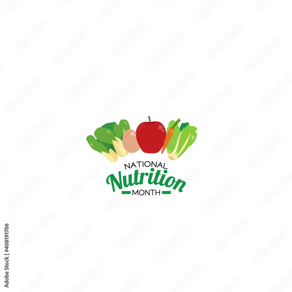 vector graphic of national nutrition month good for national nutrition ...
