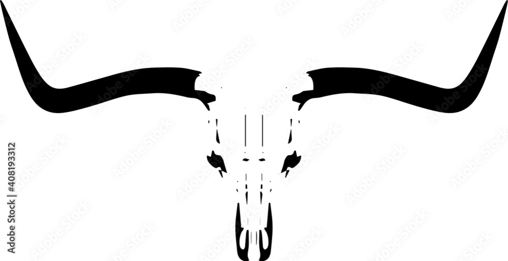 Cow Skull logo icon silhouette Stock Vector | Adobe Stock