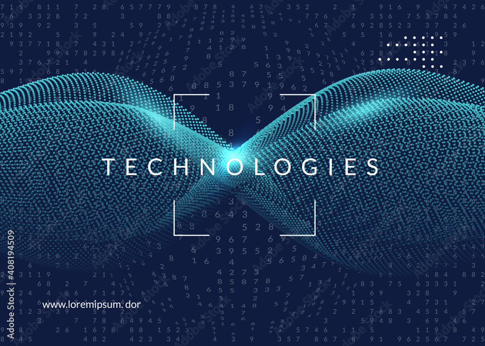 Abstract tech visuals. Digital technology background. Artificial ...