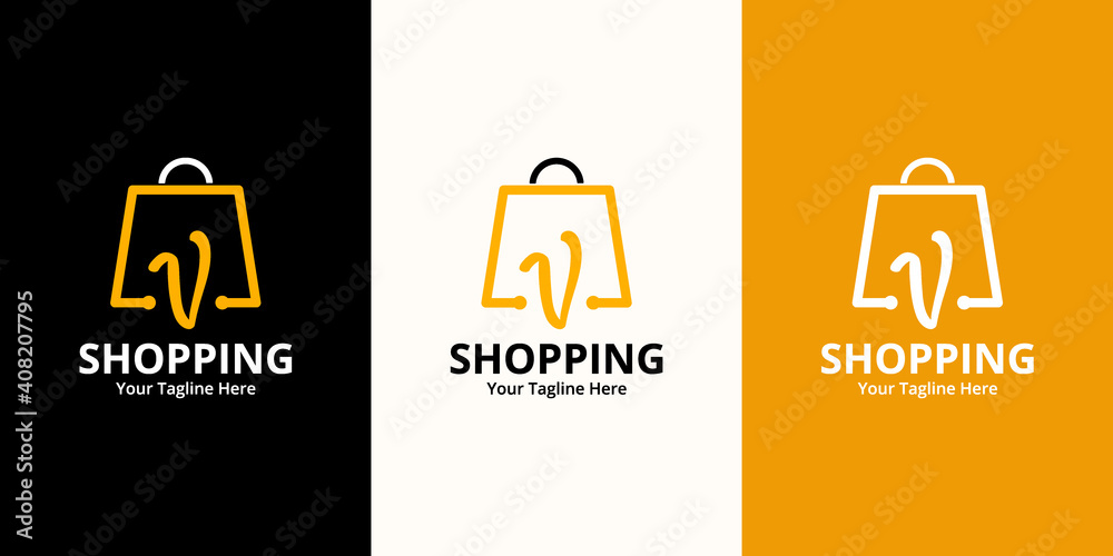 Initial V Shop Logo designs Template. Illustration vector graphic of ...