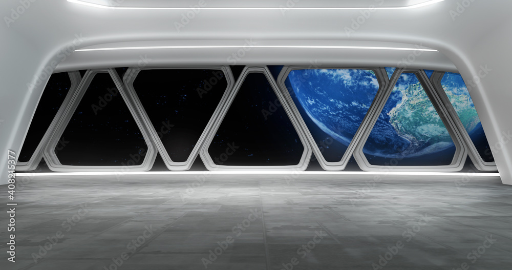 Virtual set backdrop on an space trip, around earth. ideal for tv shows ...