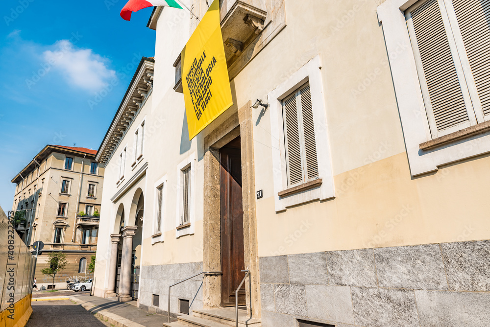 MILAN, ITALY - JULY 23, 2019: Museo Nazionale Scienza e Tecnologia ...