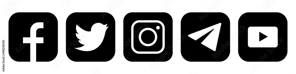 Round Black Facebook Icon