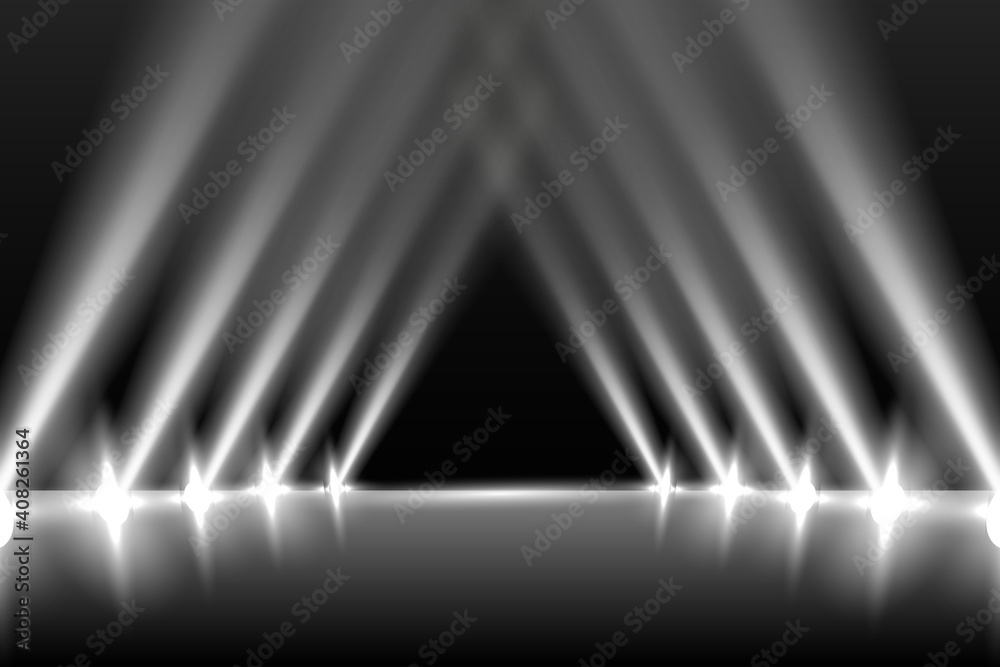 Scene illumination effects on transparent background with bright ...