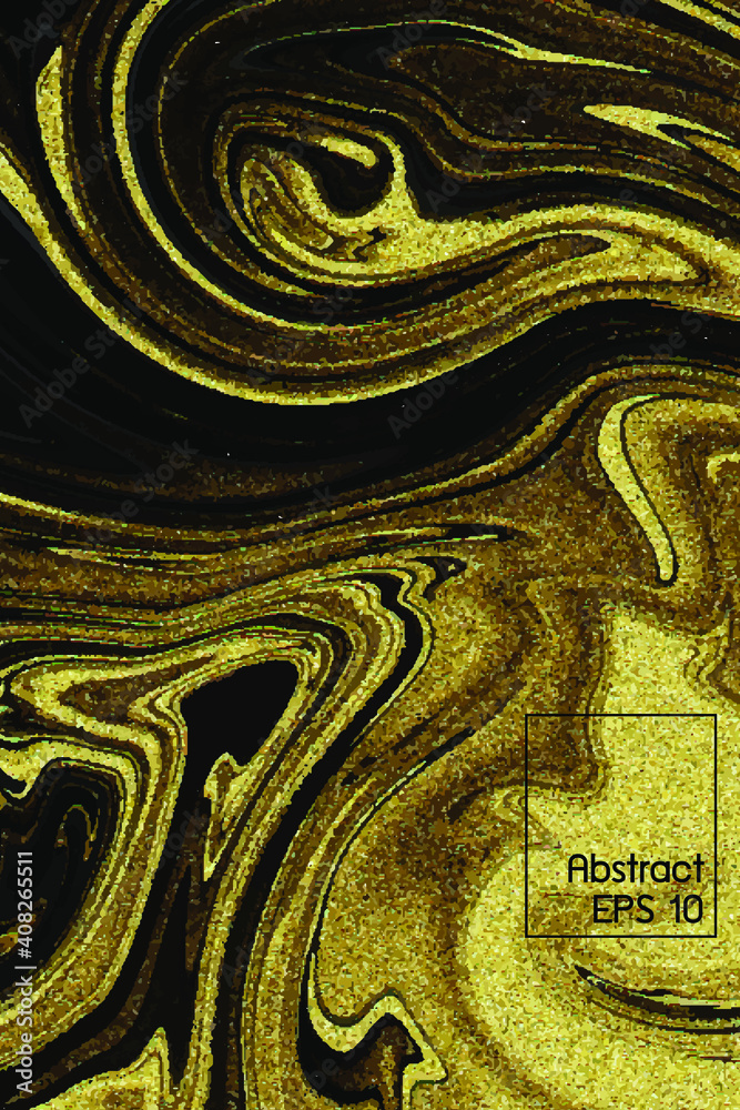 liquid Dark Gold marble abstract vector artwork background with gold ...