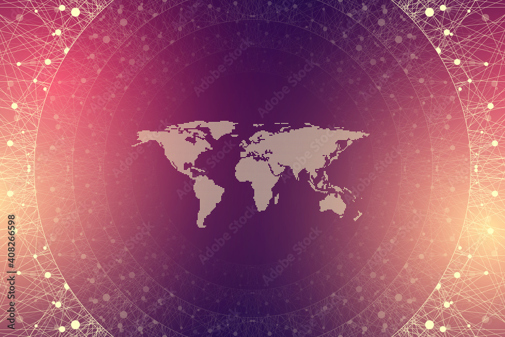 Big data visualization. Geometric abstract background visual ...