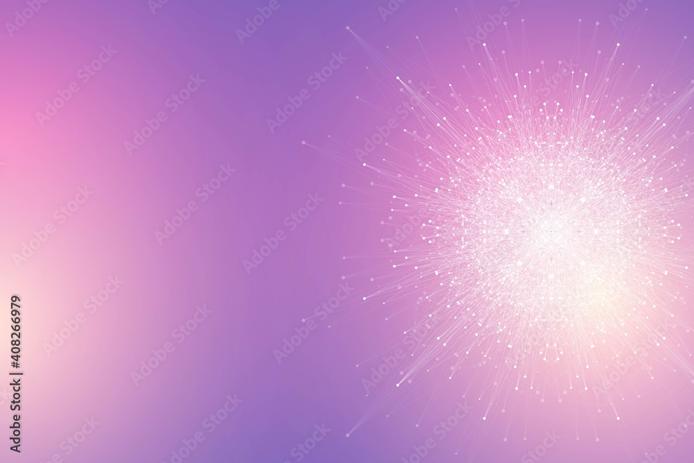 Big data visualization. Geometric abstract background visual ...