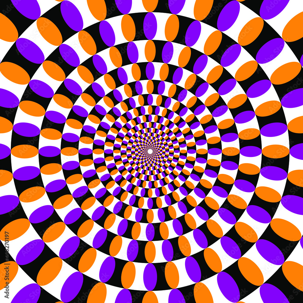 Illusion.Circles of rotation. Optical illusion. Optical illusion Spin ...