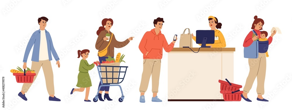Customers Shopping Clipart