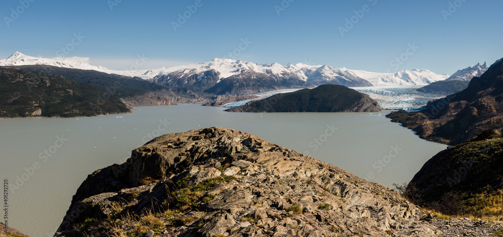 Foto de mirador de Grey, valle del lago Grey, trekking W, Parque ...