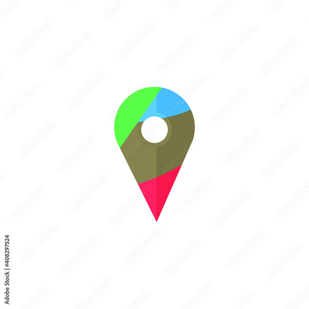 flat, isolated and trendy style maps logos. Maps logo background for ...