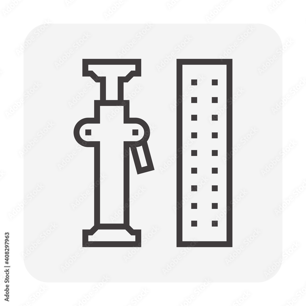 Scaffolding component icon. Consist of board decking. Also called steel ...