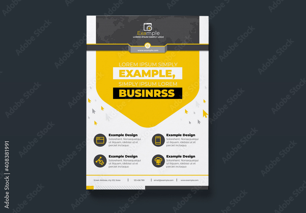 Web Coder, Design, and Development Agency Flyer Template Stock Template ...