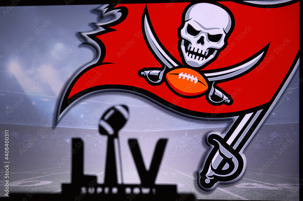 TAMPA BAY, USA, JANUARY, 25. 2021: Super Bowl LV, the 55th Super Bowl ...