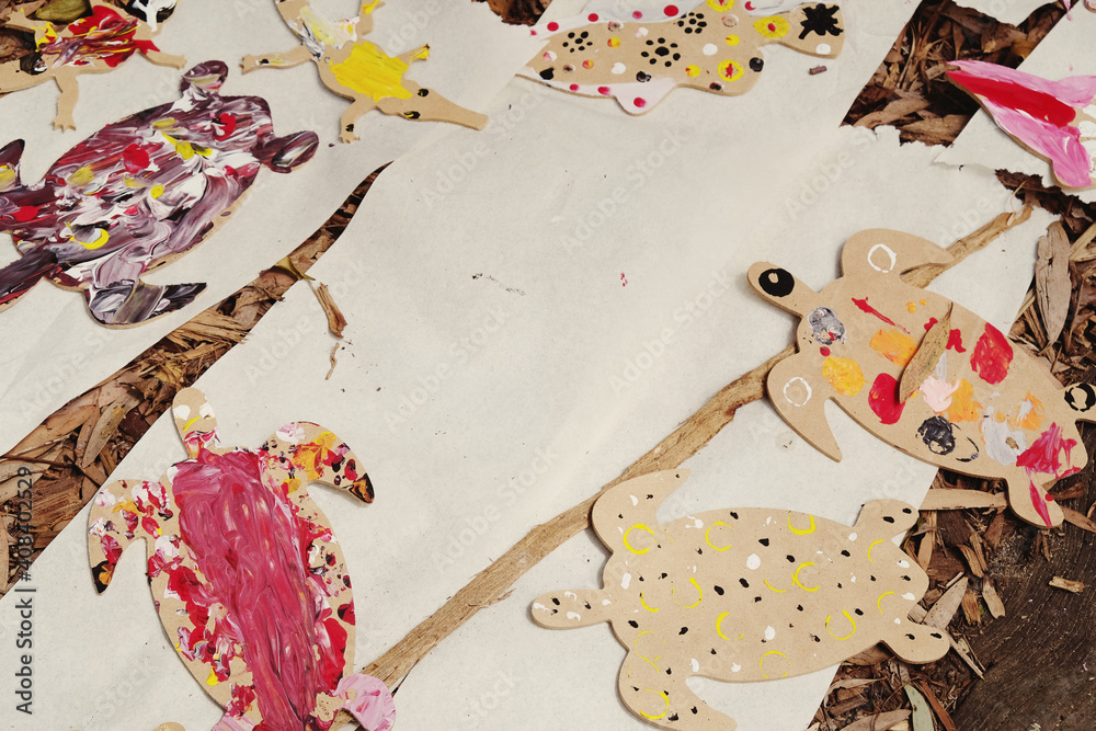 Aboriginal art for kids Stock Photo | Adobe Stock