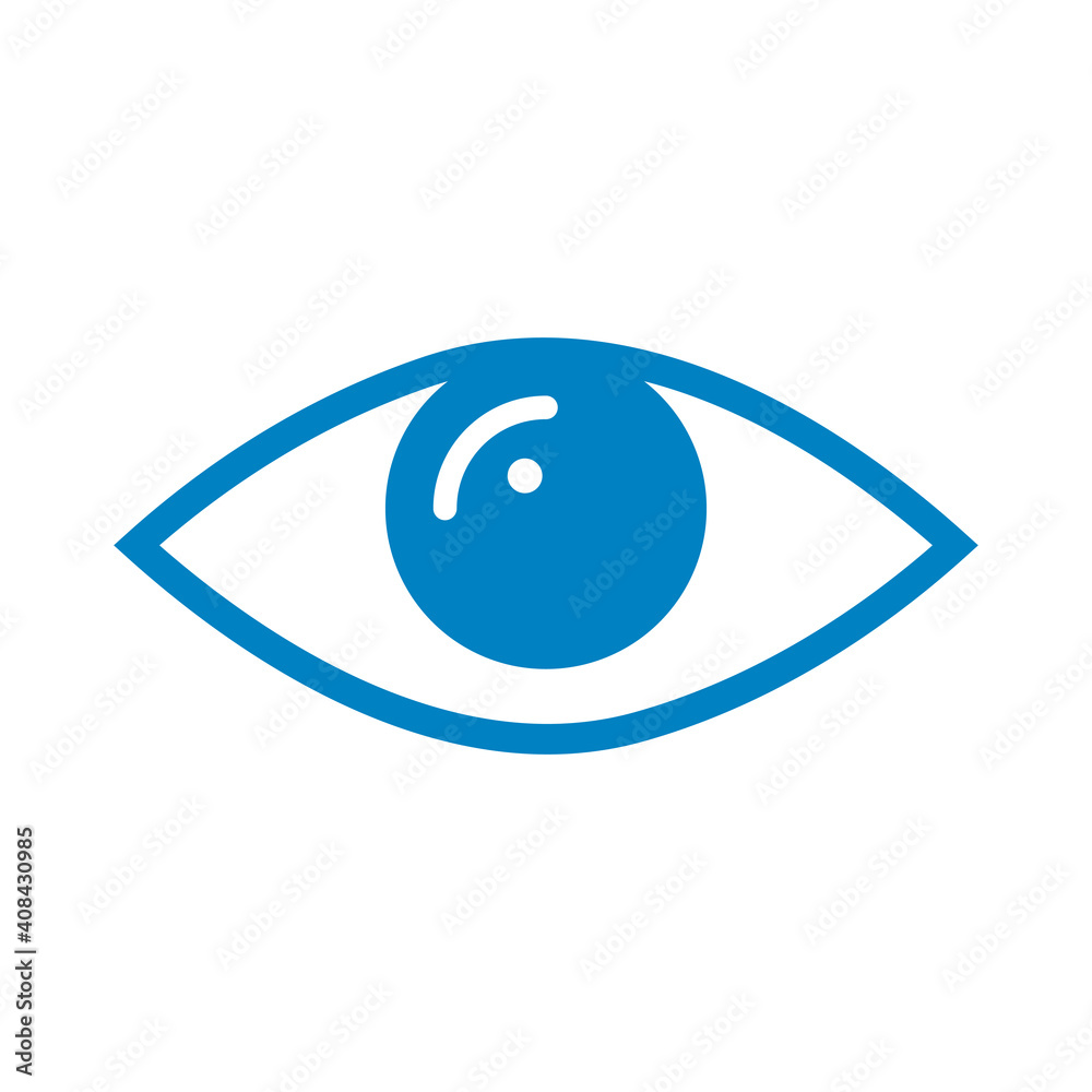 Auge - Icon, Symbol, Piktogramm, grafisches Element - Vektor - blau ...