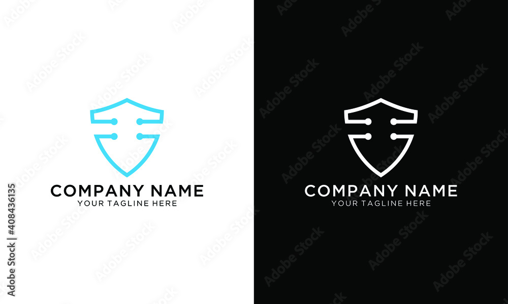 Vector logo design template. Shield sign Stock Vector | Adobe Stock