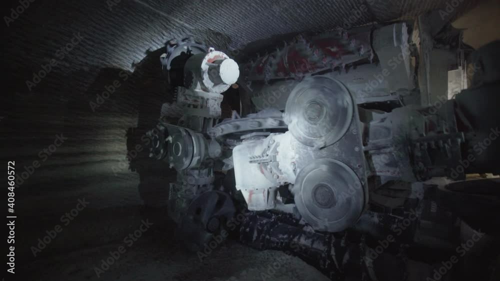 Tunnel Boring Machine working drilling mining underground Stock Video ...