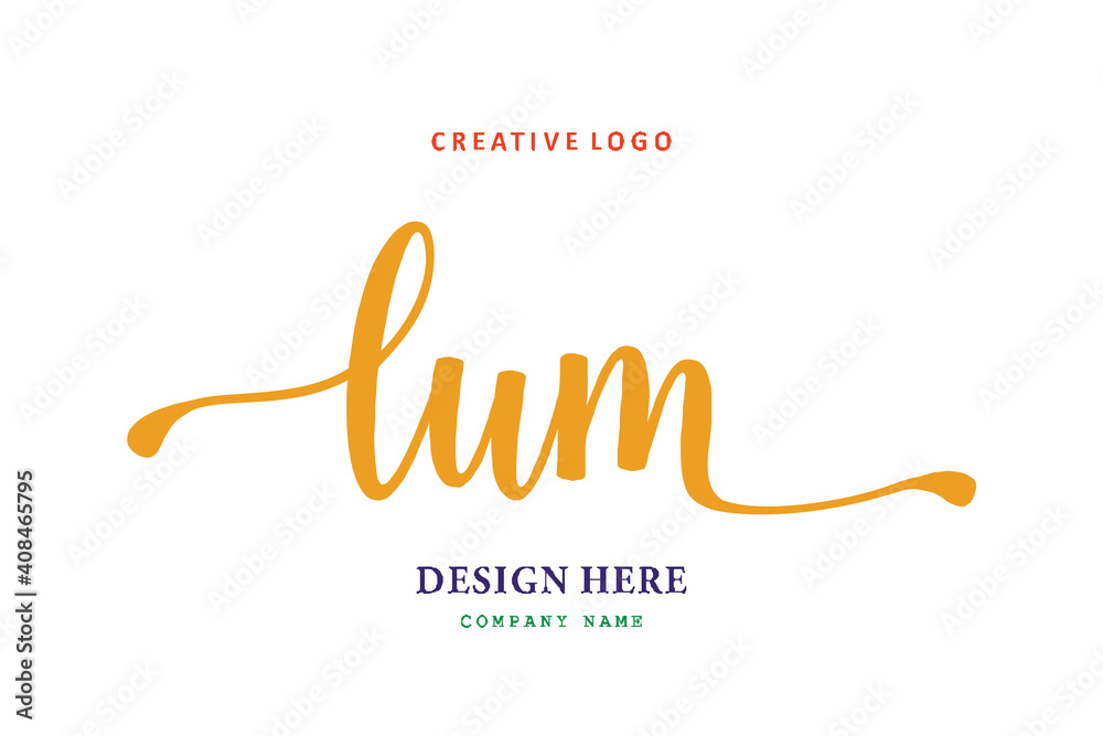 LUM lettering logo is simple, easy to understand and authoritative ...