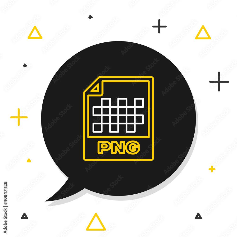 Line PNG file document. Download png button icon isolated on white ...