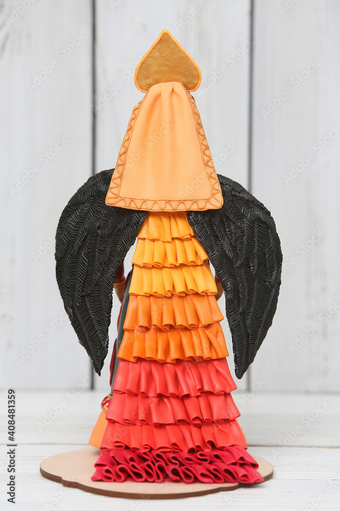 Foto de Plasticine modelling clay. Figure of russian woman. Developing ...