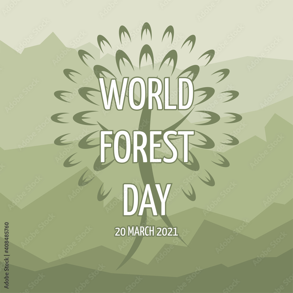 International Forest Day Vector Illustration, for image, background ...
